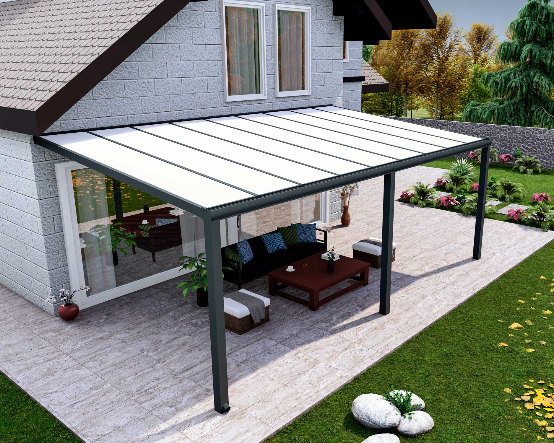 UG-Alu → Terrassenüberdachung Classic Anthrazit RAL 7016 mit VSG ...