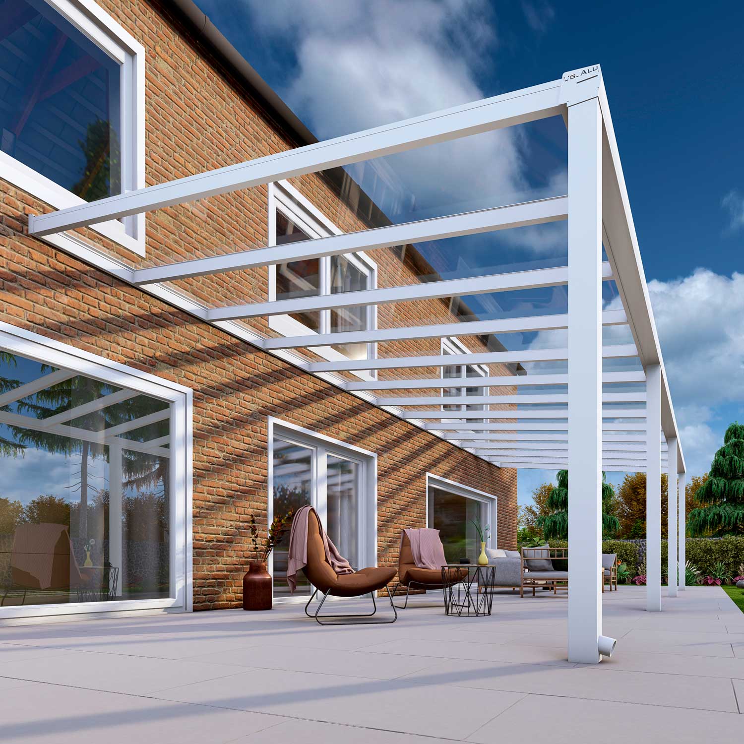 Terrassenuberdachung Vsg Glas